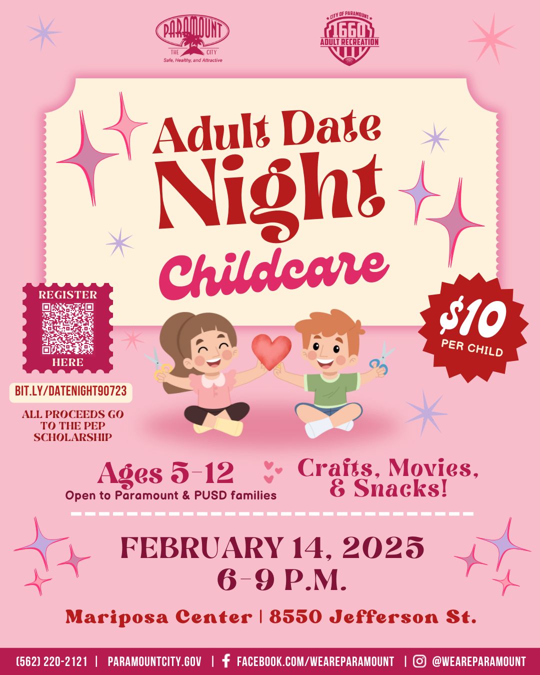 1660 Adult Recreation: Date Night Child Care - City of Paramount