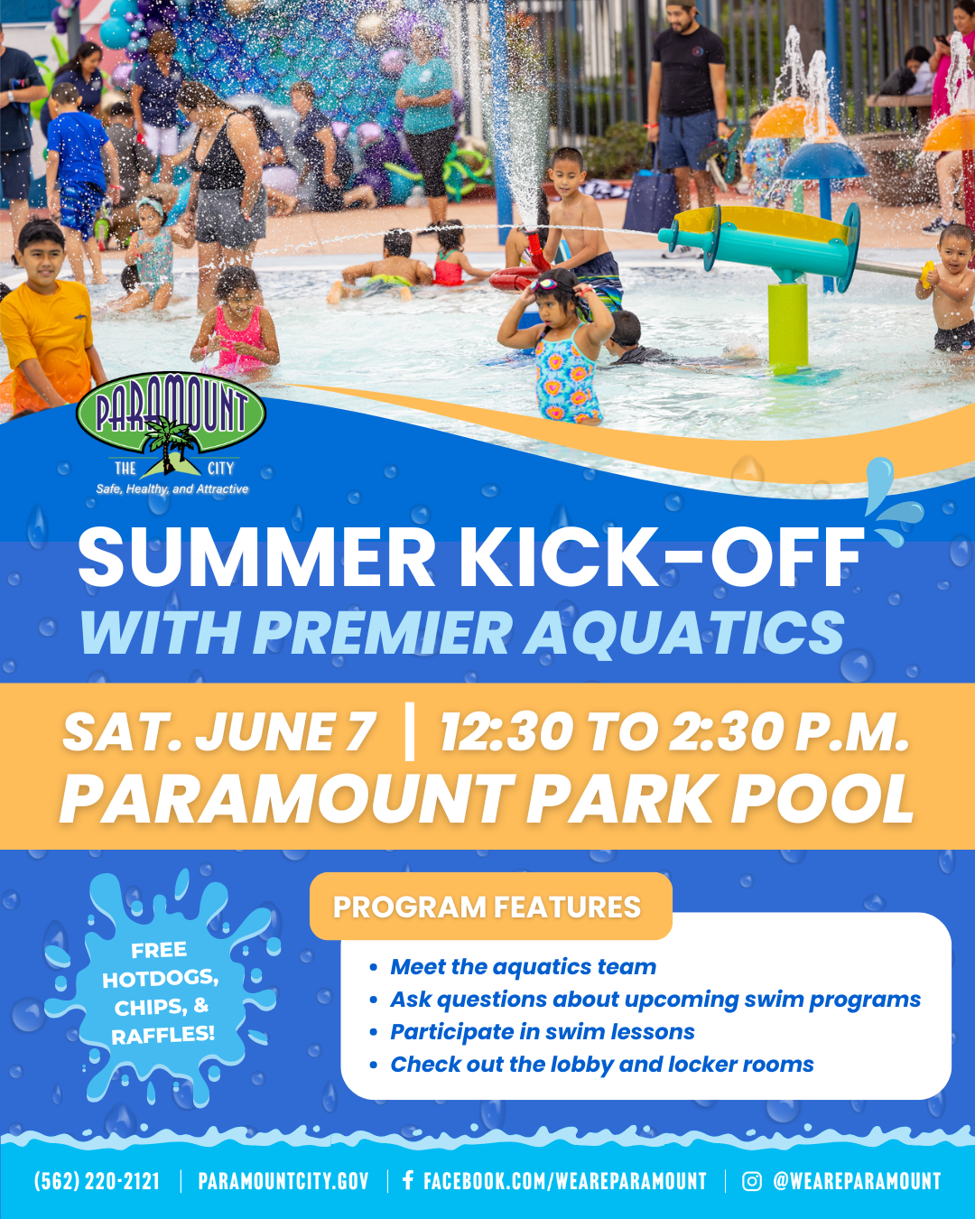 Summer Kick-Off with Premier Aquatics - City of Paramount